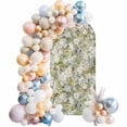 Abstract Leaf Arch Backdrop Cover, 7.2FT, Spring Vintage Tropical Palm ...