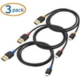Cable Matters 3-Pack Short USB to Micro USB Cable (Micro USB Charging ...