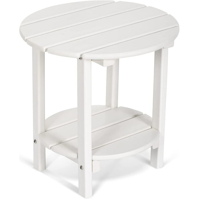 Nalone 2-Tier HDPE Adirondack Outdoor Side Table, Weather Resistant ...