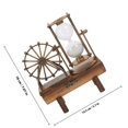 WASHWEPE Golden Wooden Ferris Wheel Desktop Sand Decor with Delicate ...