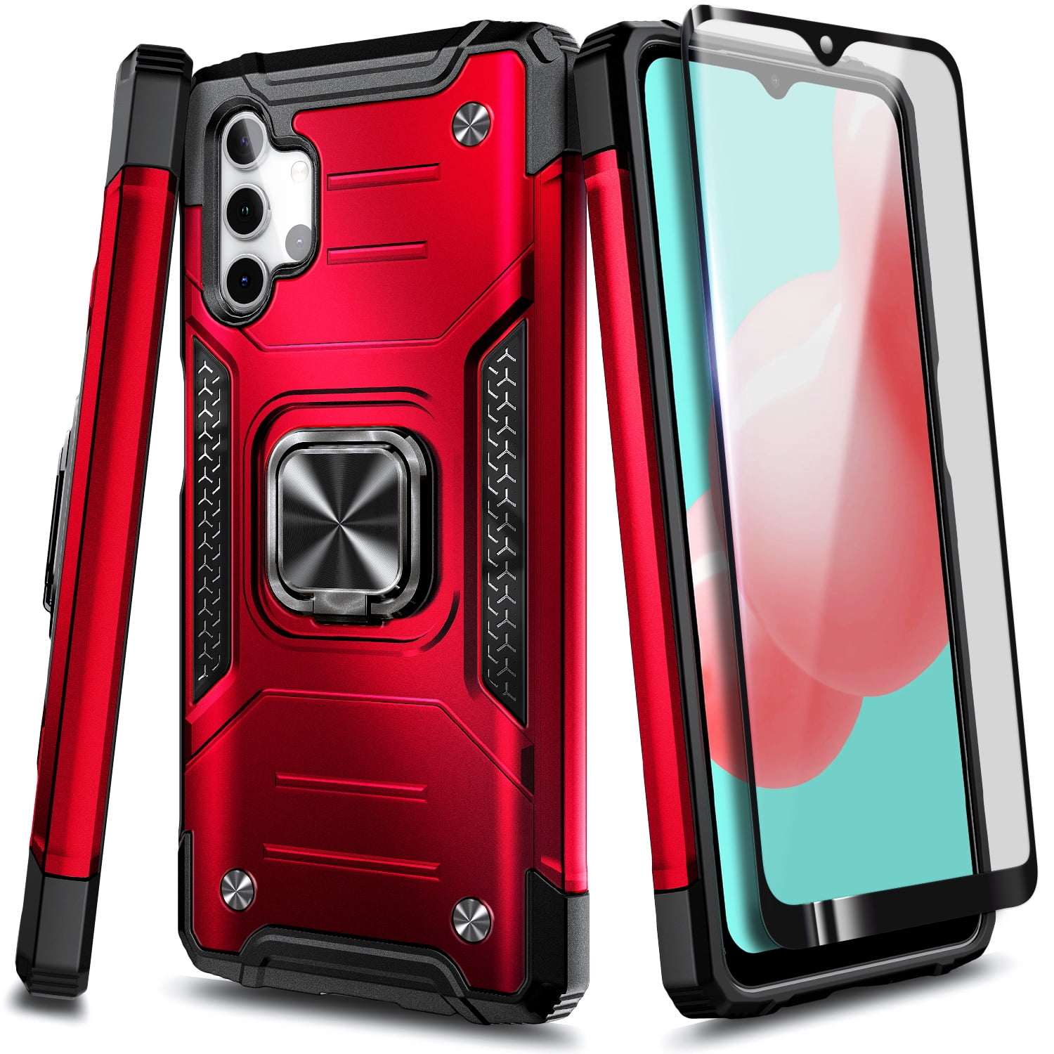 Samsung Galaxy A32 5G Phone Case with Tempered Glass Screen Protector ...