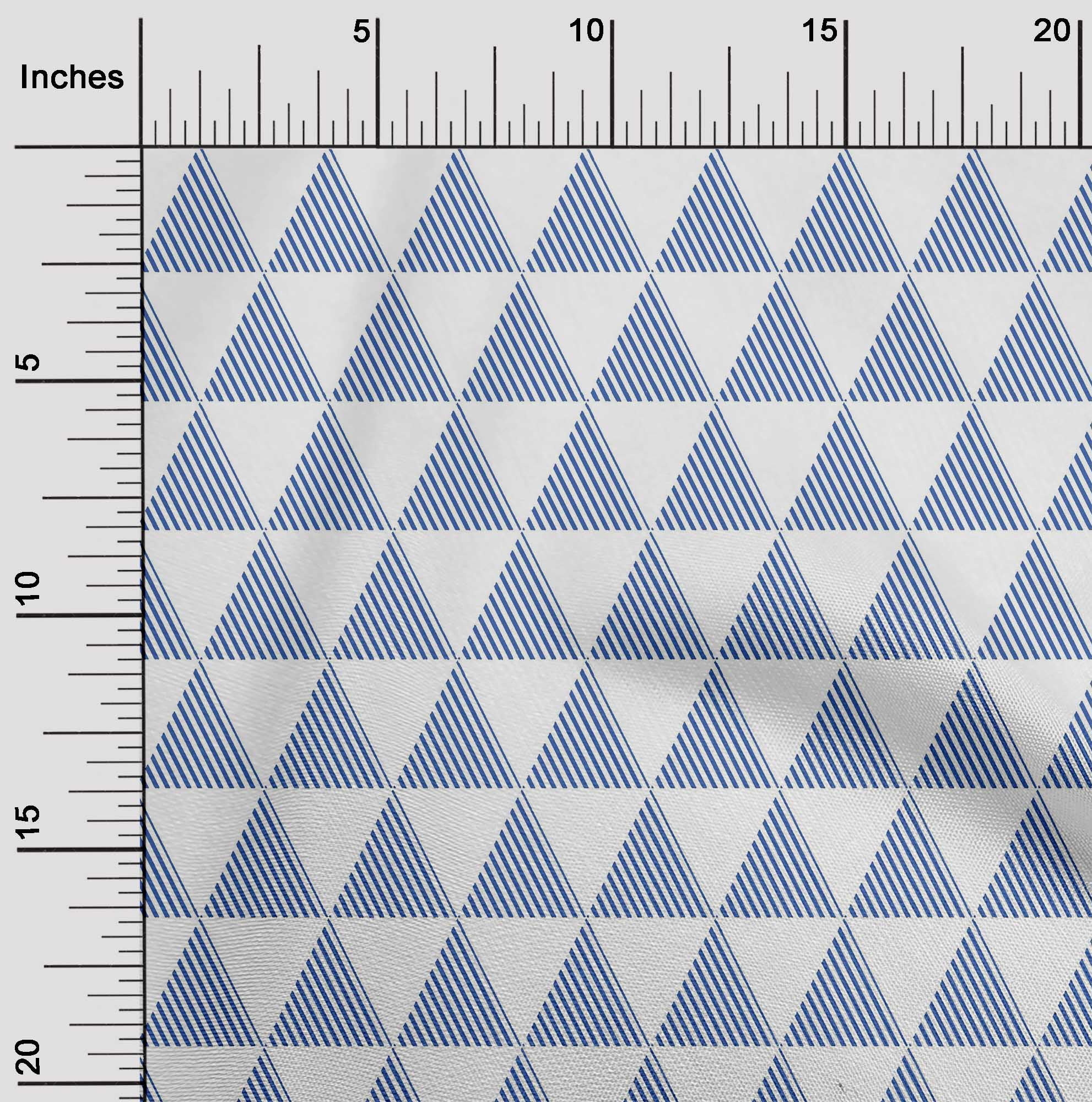oneOone Cotton Poplin Fabric Triangle Geometric Print Fabric By The ...