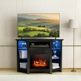 Costway LED Fireplace TV Stand for TVs up to 50'', Bedroom Fire ...