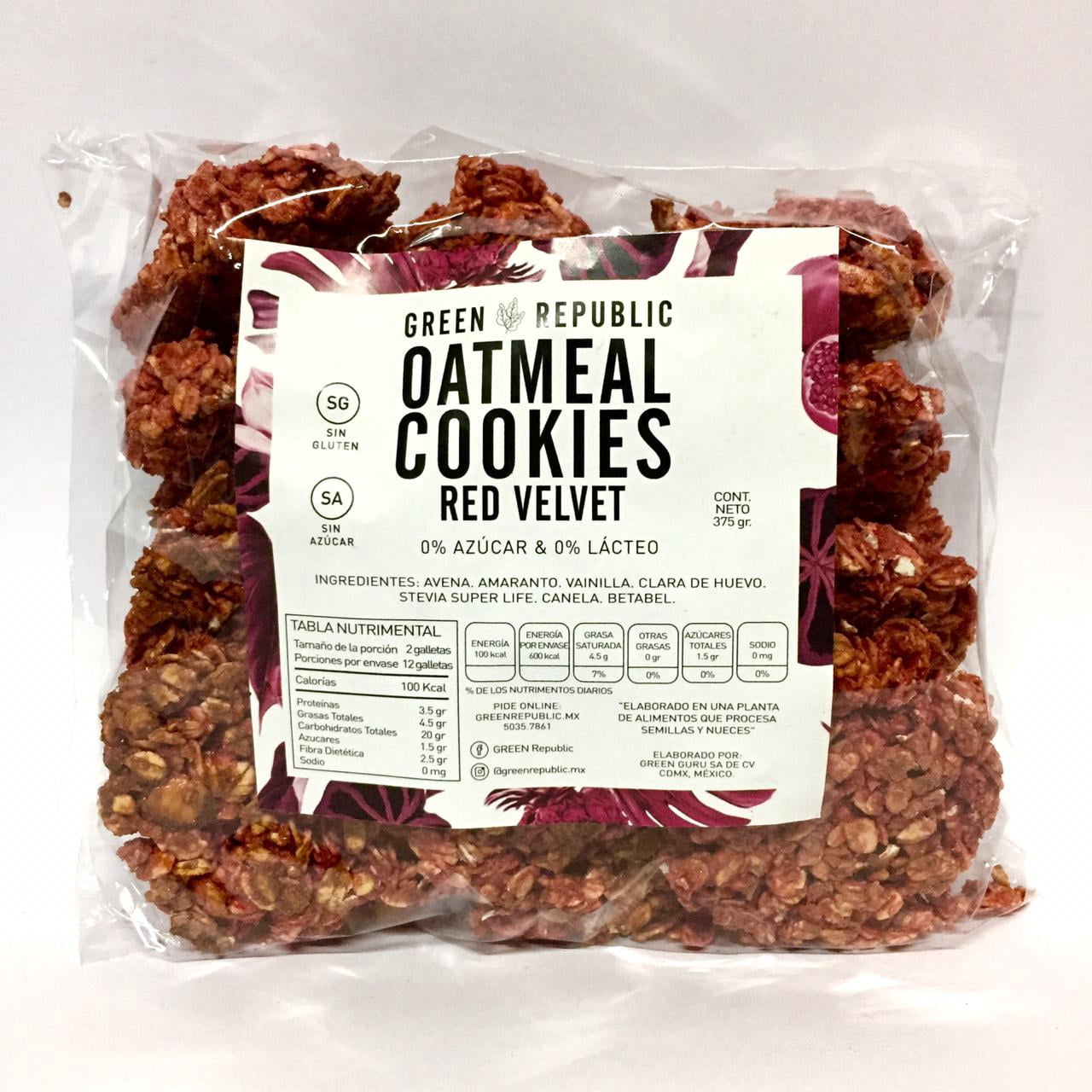 Oatmeal Cookies Avena & Red Velvet Green Republic Oatmeal | Walmart en ...