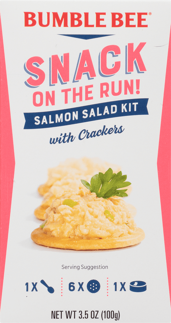 Bumble Bee Snack On The Run Salmon Salad with Crackers Kit, 3.5 oz ...