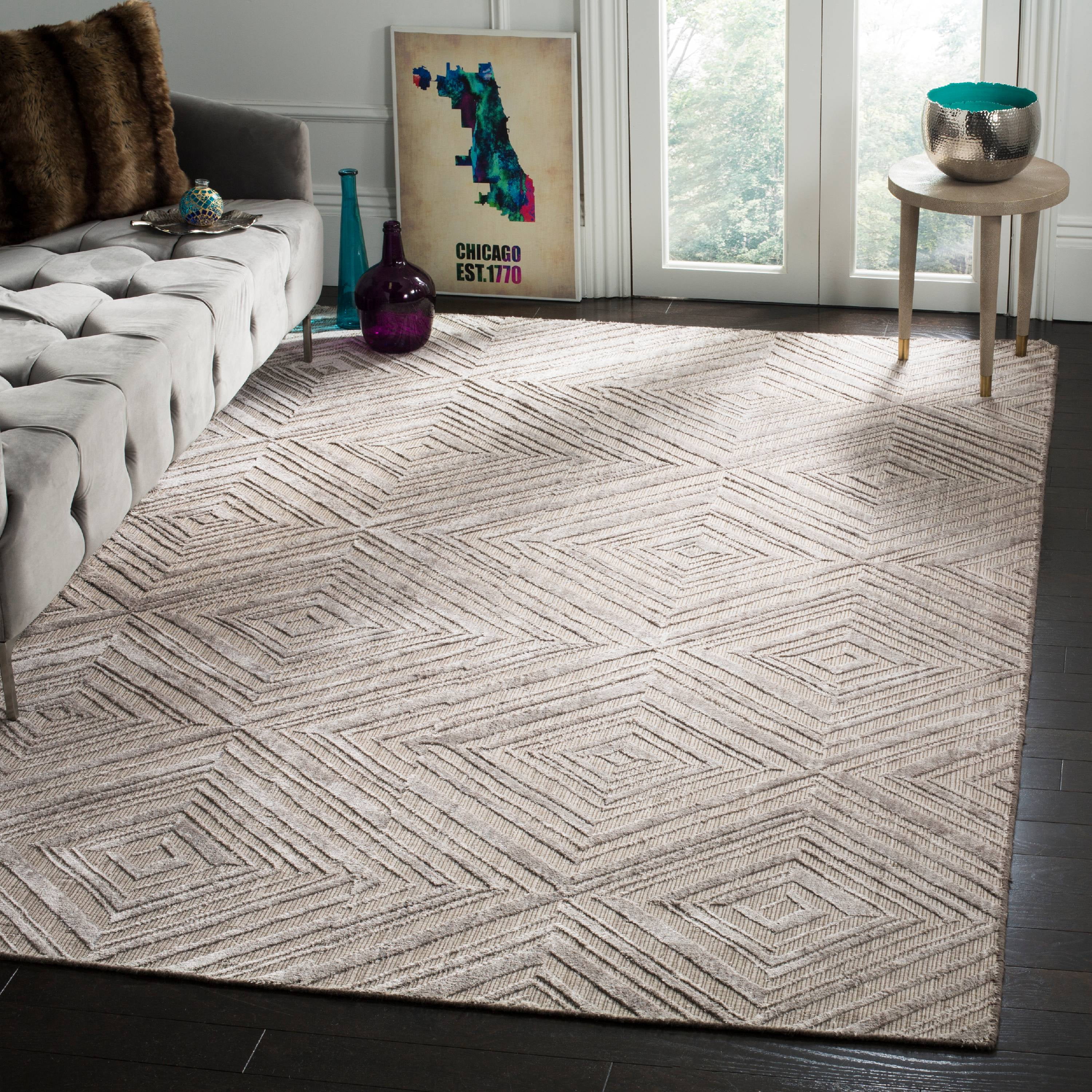SAFAVIEH Mirage Frona Geometric Area Rug, Grey, 6' x 9' - Walmart.com
