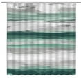 Green Gray Shower Curtain, Abstract Geometric Striped Moden Art ...