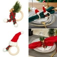 6x Christmas Napkin Rings Set Serviette Buckles Decorative Napkin ...