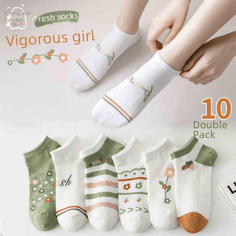 Calcetines cortos para mujer, de boca poco profunda, finos, de verano ...