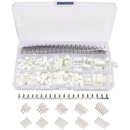 460Pcs Jst Connector Kit, Jst-Xh, 2/3/4/5/6 Pin Male/Female Connectors, 2.54Mm Female Pin ...