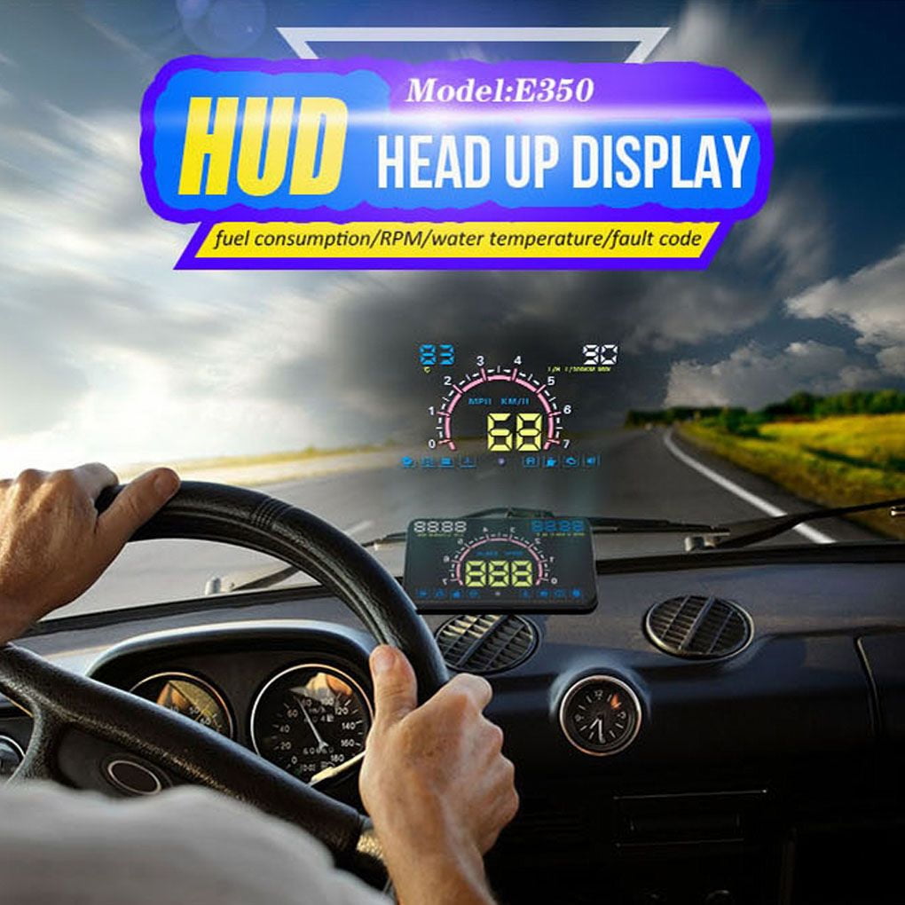 Buy DTOWER E350 5.8 Digital HUD OBD2 Head Up Display Car Engine Speed Projector Vehicle ...