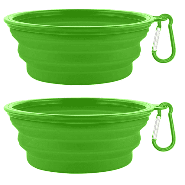 Collapsible Dog Bowls, Portable Travel Dog Bowls, 2 Pack Silicone Pet ...