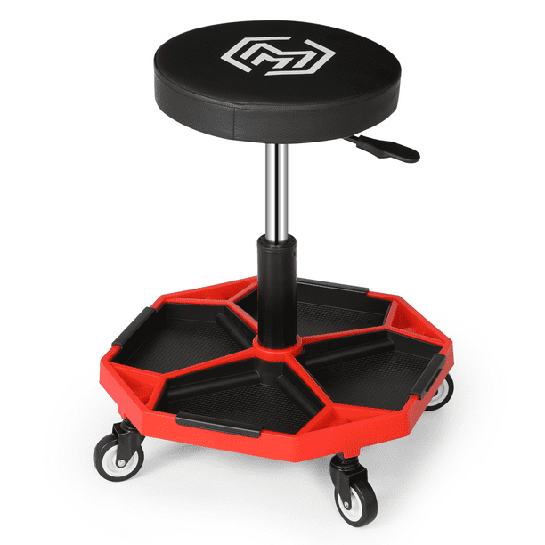 Magshion Heavy-Duty Mechanic's Roller Seat Adjustable Height Rolling ...