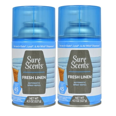 Sure Scents Fresh Linen Automatic Spray Refills, 4.5 oz. Air Freshener ...