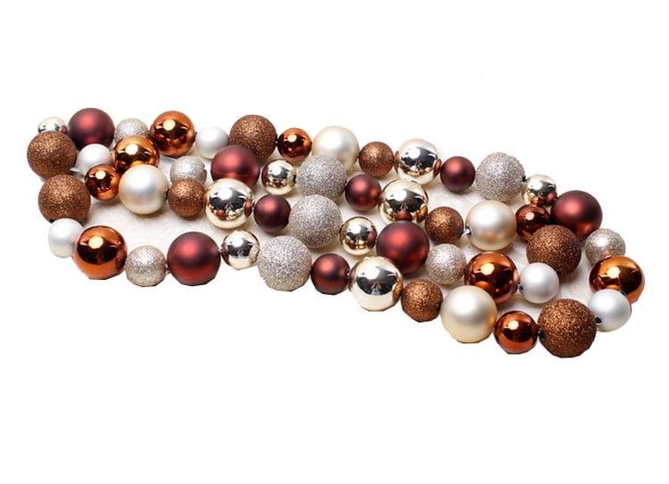 Christmas Ball Garland Bronze 78.74inch Shatterproof - Walmart.com