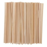 100 Pieces Round Natural Balsa Wood Wooden Sticks Dowel Rod for Model ...
