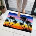 Coastal Sunset Door Mat 16x24 Inch Palm Trees Beach Ocean Summer ...