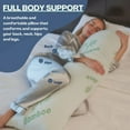 Body Pillow Bamboo Rayon - Side Sleeper, [Adjustable] Shredded Memory ...