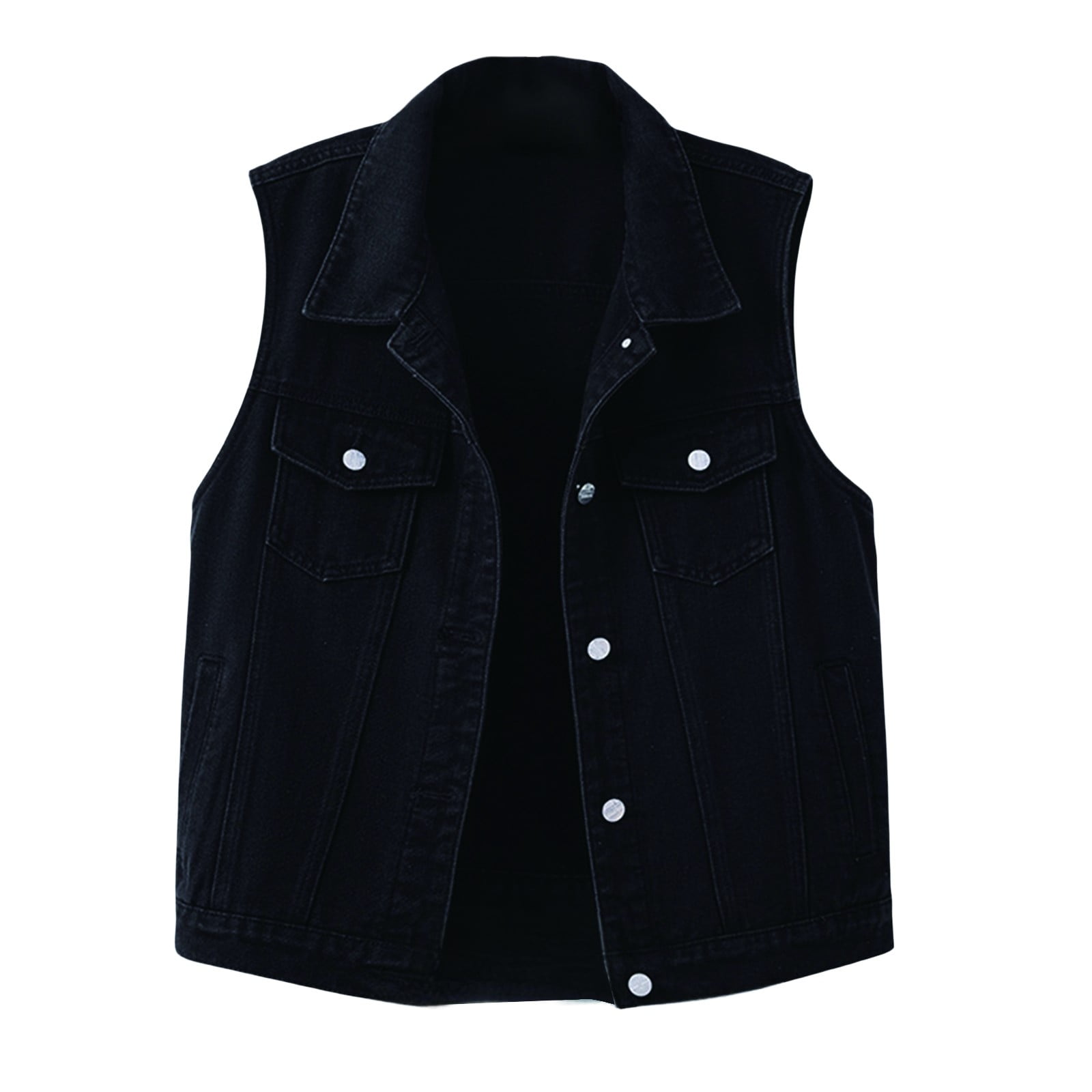Click here for Distressed Denim Vest - Womens Sleeveless Jacket W... prices