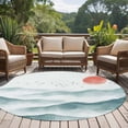 Chinese-style Ink Painting 6FT Round Area Rugs for Living Room ...