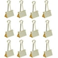 JAM Paper, Colorful Binder Clips, 1 1/2 inch (41 mm), Gold, 12/Pack ...