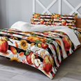 4 Piece Duvet Cover Set Full, Fall Pumpkin Leaf Fruit Flower Soft ...