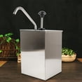 4L Stainless Steel Sauce Dispenser Pump, Ketchup Mustard Mayo Condiment ...