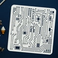 1pc Circuit Board Stencil 30x30cm Reusable Mixed Media Stencils for ...