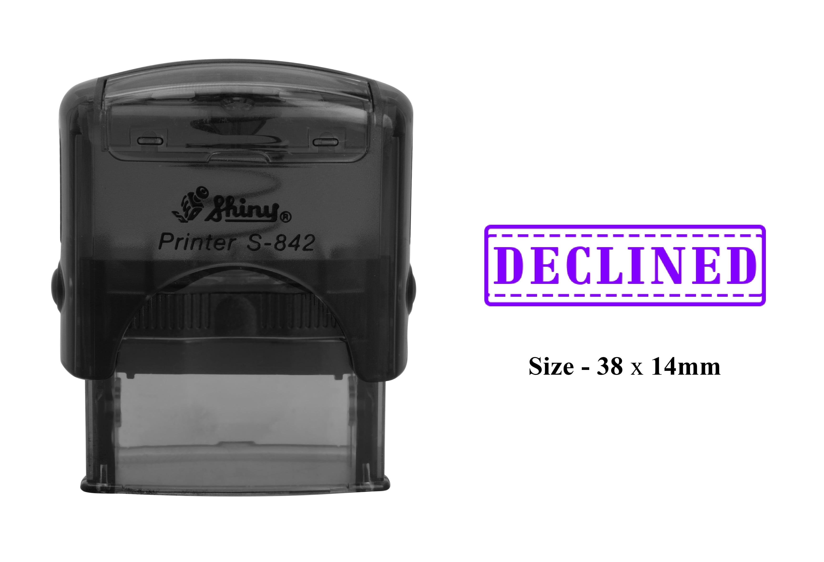 DECLINED Self Inking Rubber Stamp Shiny Office Stationary Custom Stamp ...