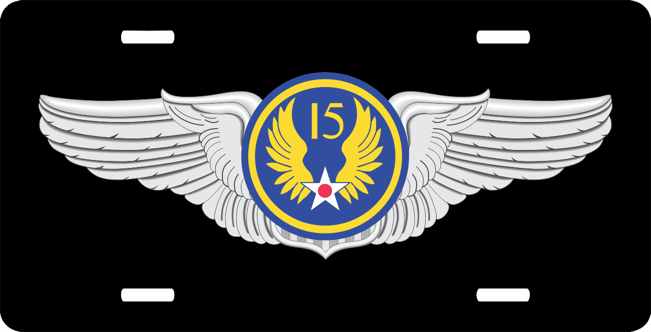 15th Air Force Pilot Wings License Plate - Walmart.com