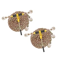 KFFKFF Ratchet Chain Binder Set, 5/16 in x 12.8 ft G80 Chains, 8000 lbs ...