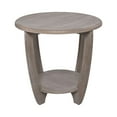 COZAYH Antique Farm Style End Table with Storage Shelf, French Country Accent, Vintage Grey ...