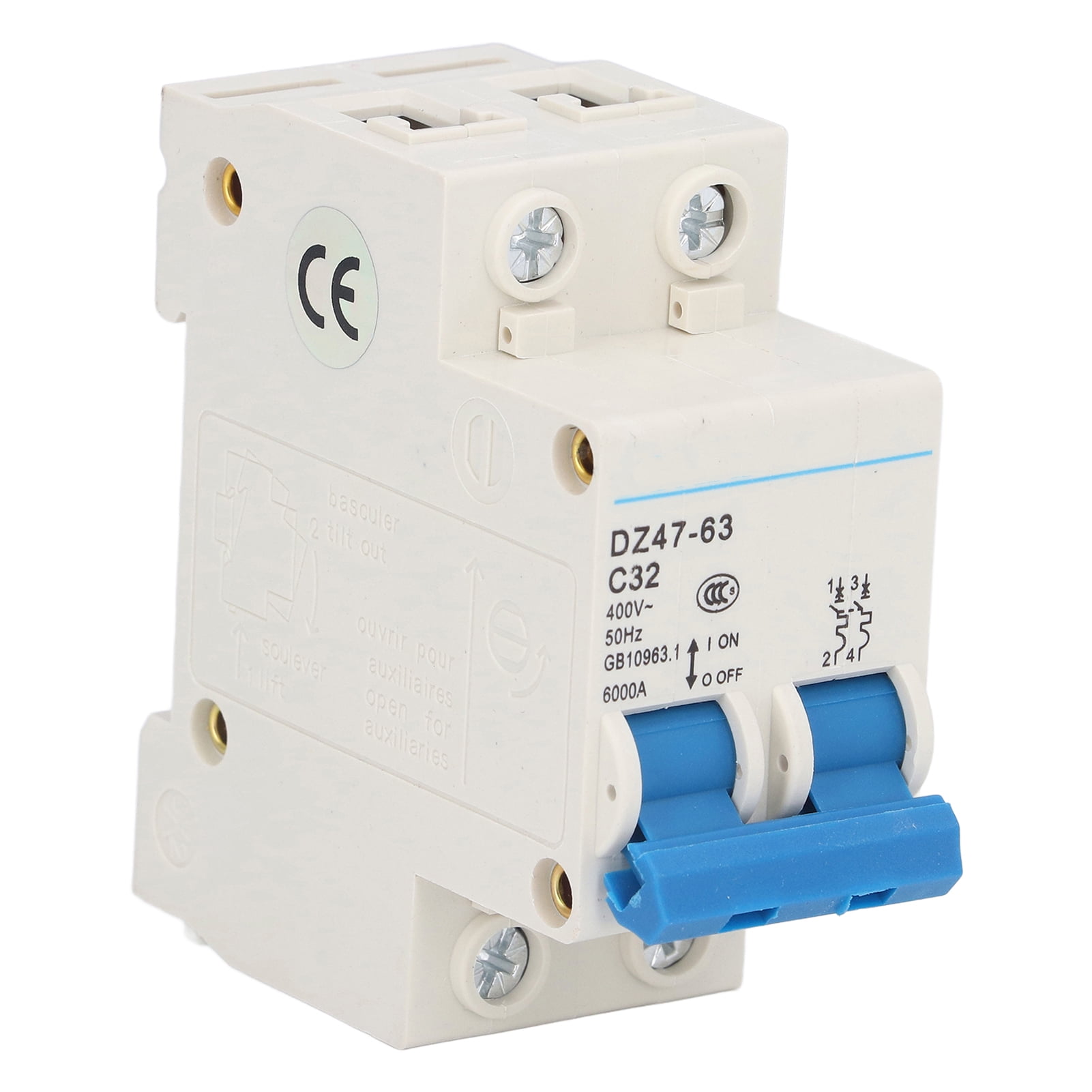 Disyuntor de corriente residual, disyuntor en miniatura, disyuntor mini 2P, aislador de ...