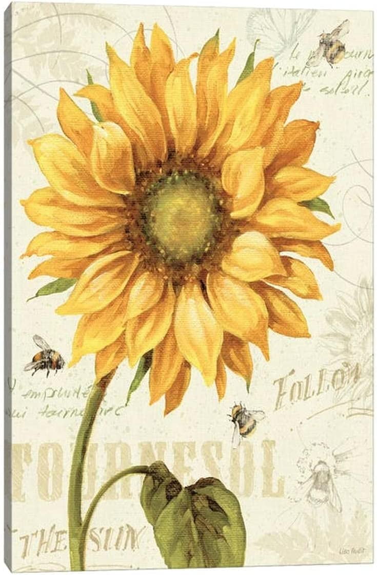 Sunflower Wall Art - Sunflower Canvas Wall Decor, Sunflower ...