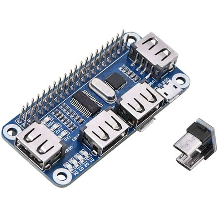 Raspberry Pi Zero USB Hub, USB to UART Onboard 4 Port USB HUB HAT for ...