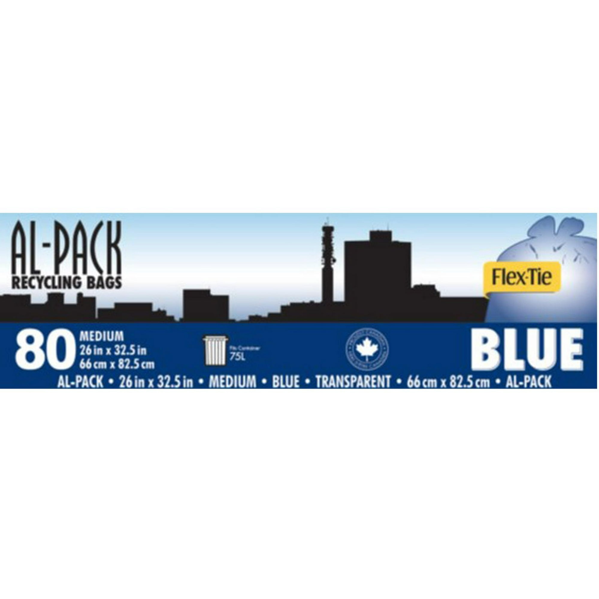 Click here for Al-Pack Medium Blue Flex-Tie Garbage Bags 80 prices