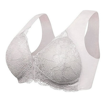 GYUJNB Front Closure Sports Bras for Women - Breathable Wireless Medium ...