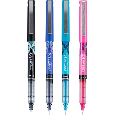 Pilot Precise V5 Deco Collection Rolling Ball Pens, Extra Fine Point, 4 ...