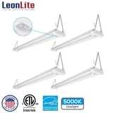 LEONLITE 4ft Linkable LED Motion Sensor Shop Lights, 40W(120W Equiv ...