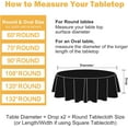 6 Pack 132 Inch Round White Tablecloths - Reusable Polyester Table ...