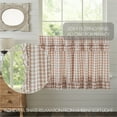 VHC Brands Annie Buffalo Portabella Check Farmhouse Ruffled Tier Curtain Set 36x36 - Walmart.com