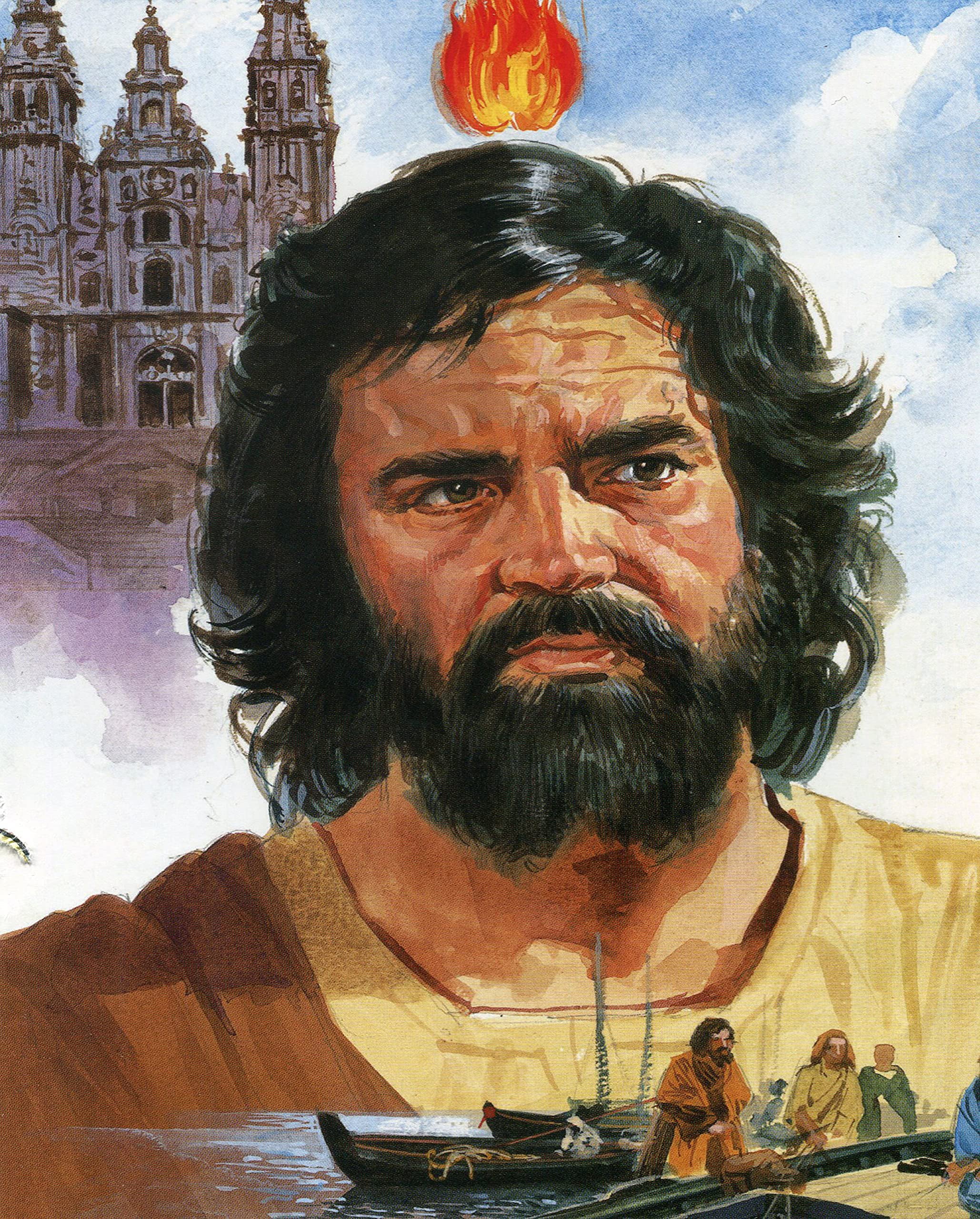 Catholic print picture - St James the Greater N - 8" x 10" ready to be ...