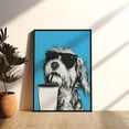 Affixzi Dog Wall Art Print, Coffee Lover Poster Decor, Minimalist ...