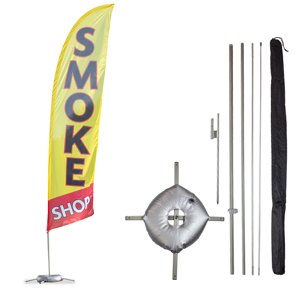 Bingo Red Super Novo Feather Flag - Complete with 15ft Pole Set and ...