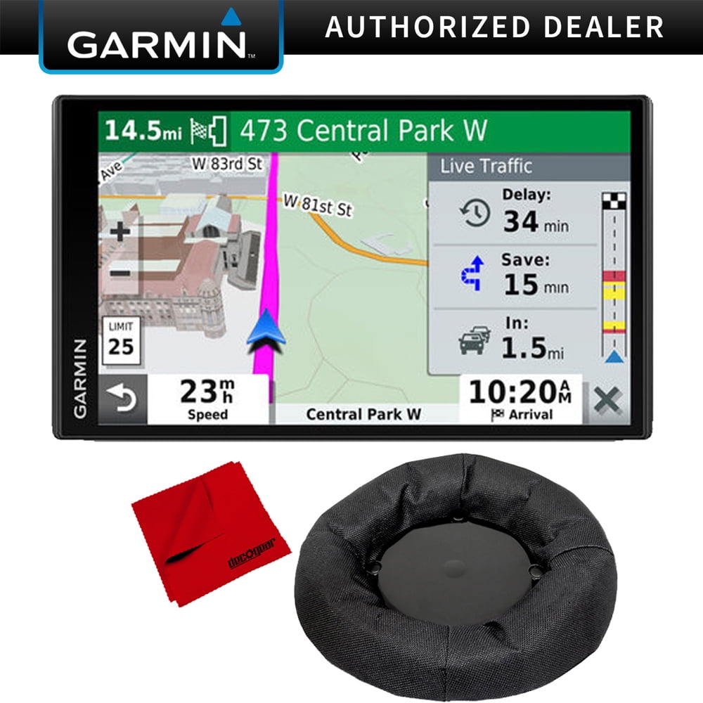 Garmin DriveSmart 65 & Traffic with Included Cable & Weighted GPS Dash ...