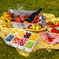 Divided Snack Box with Lid – Clear Food Storage Container with Colorful ...