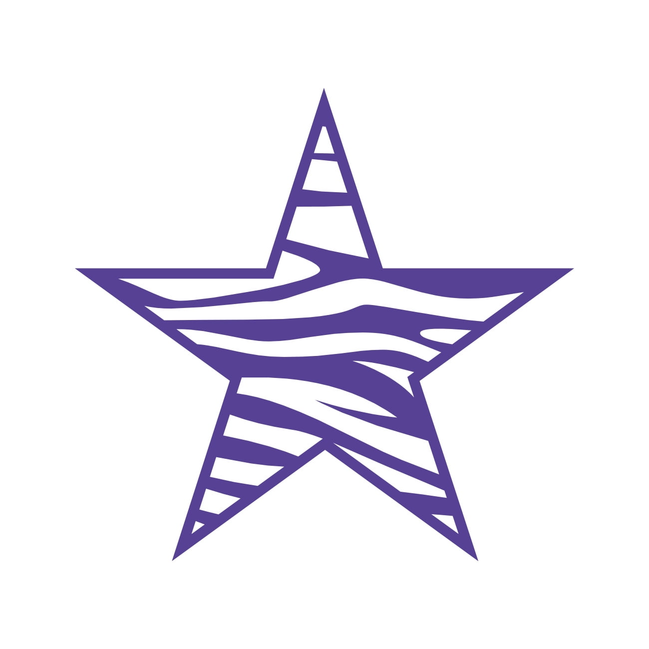 Zebra Print Star Sticker Decal Die Cut - Self Adhesive Vinyl - Weatherproof - Made in USA - Many ...