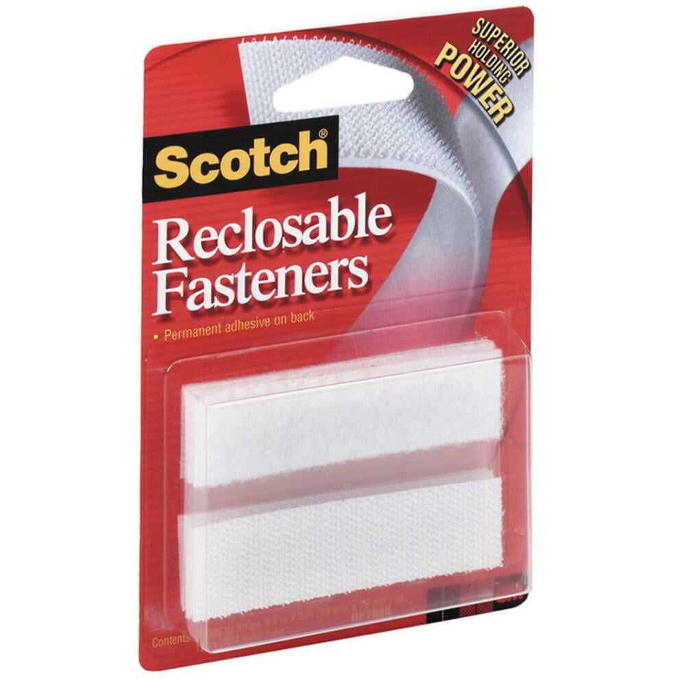 Scotch 3/4 in. x 3 in. White Indoor Fasteners, 4 Count - Walmart.com