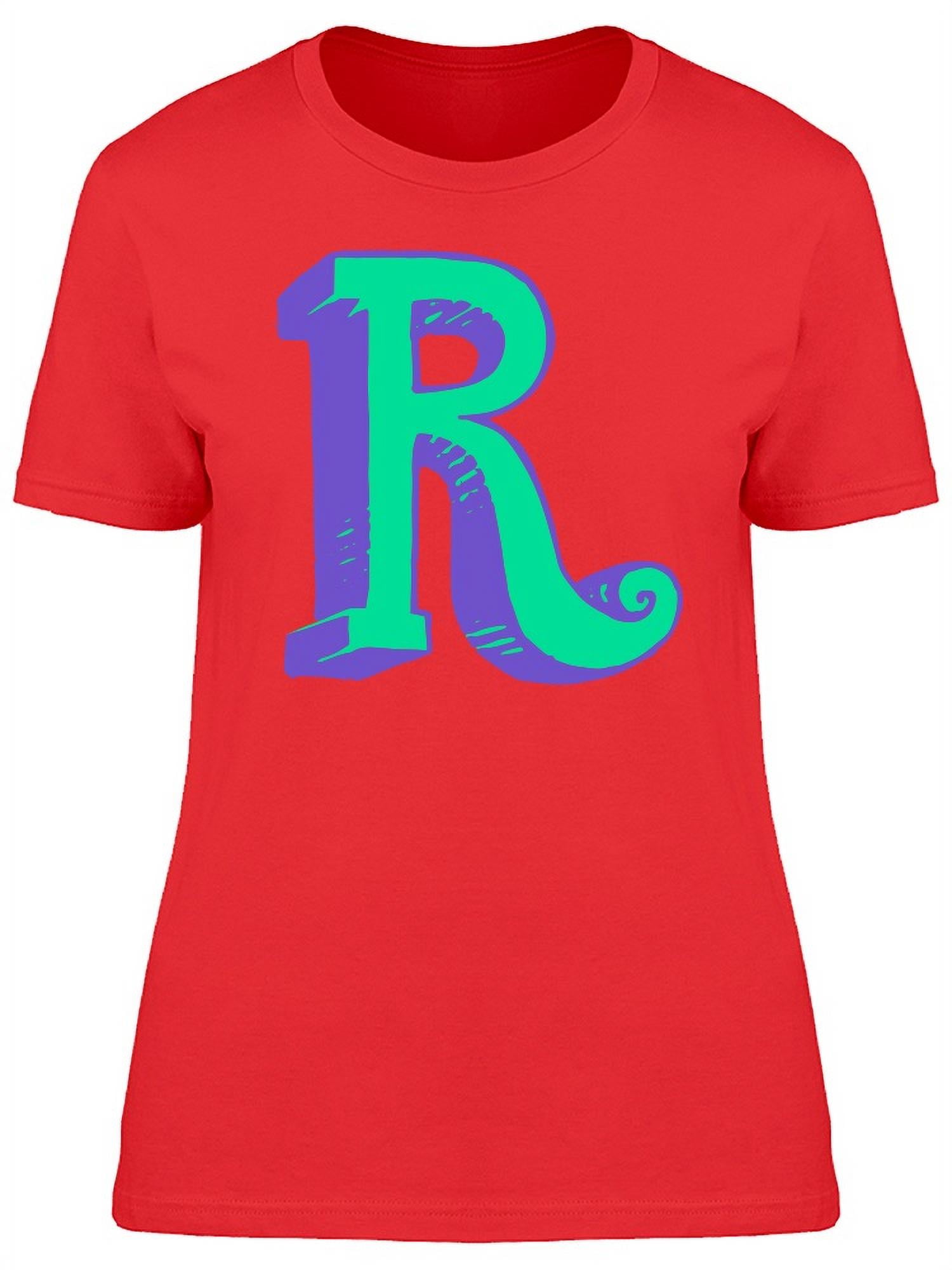 Comic Letter R T-Shirt Women -Image by Shutterstock, Female Small ...