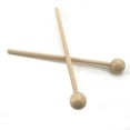 2 Pairs Round Head Drum Sticks Wood Handle Drum Sticks Percussion Instruments Drumsticks ...